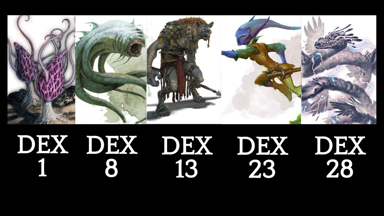 THE DEXTERITY SCORE: Creature Comparison