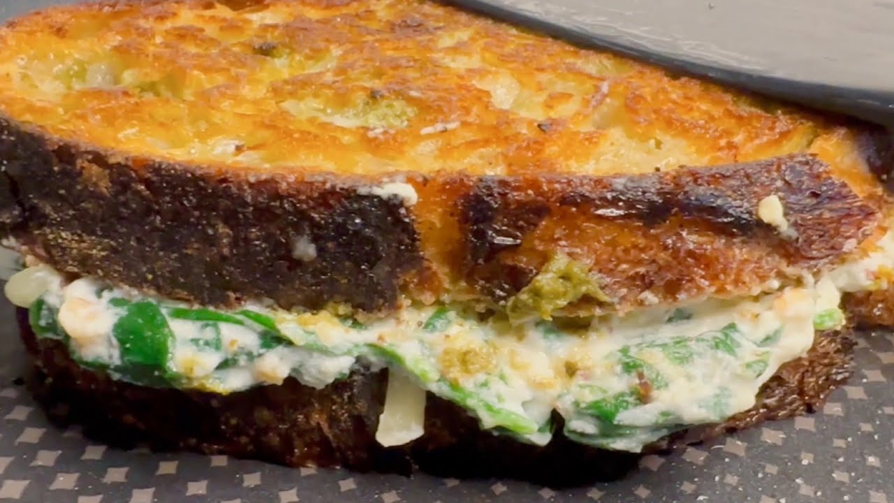 Let's Make A Very Delicious Ricotta Spinach Sandwich - Simple & Delicious!