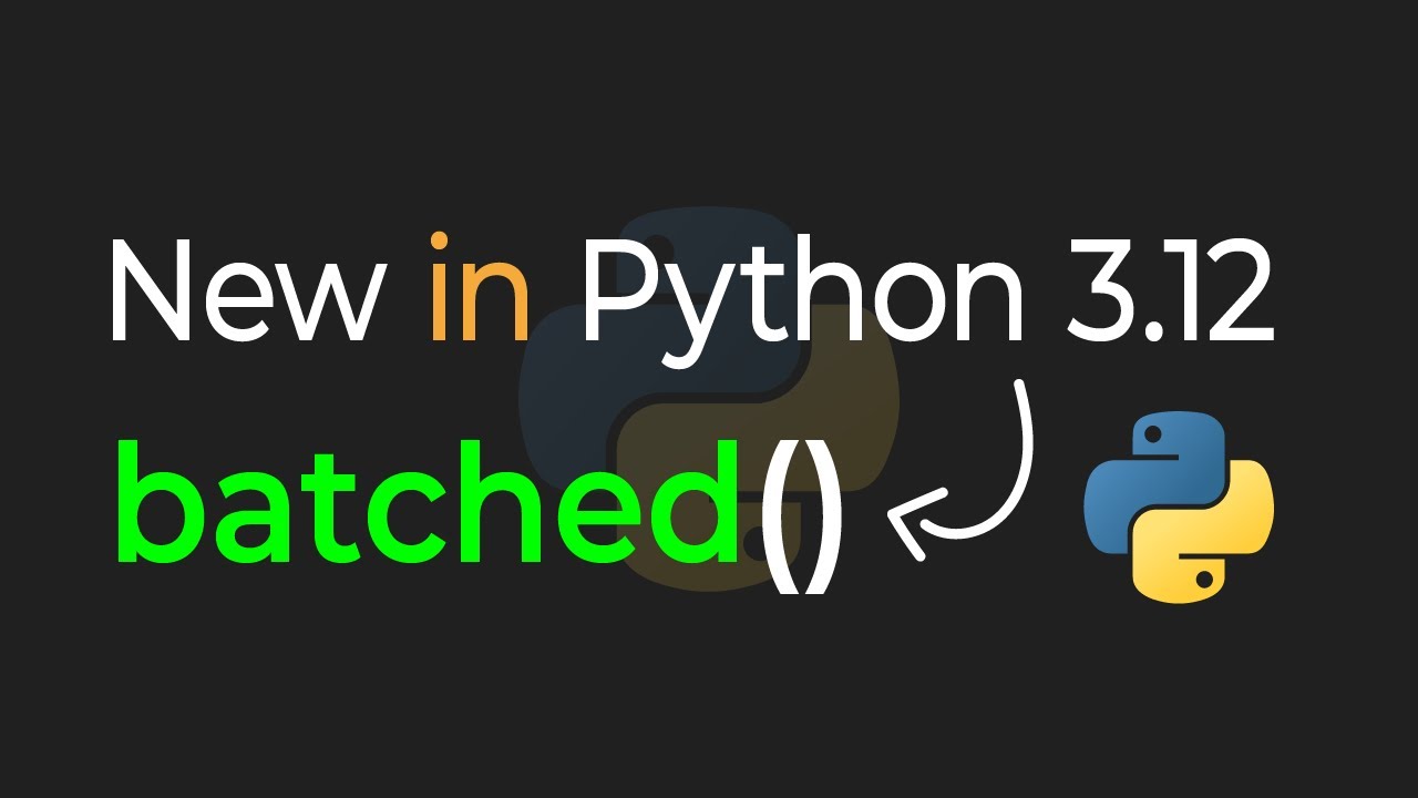 New In Python 3.12: batched (Itertools)