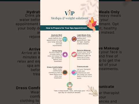 How to Prepare for Your Spa Appointment | VIP MedSpa Tips | #SpaDay #BeautyTips #VIPMedSpa #USA