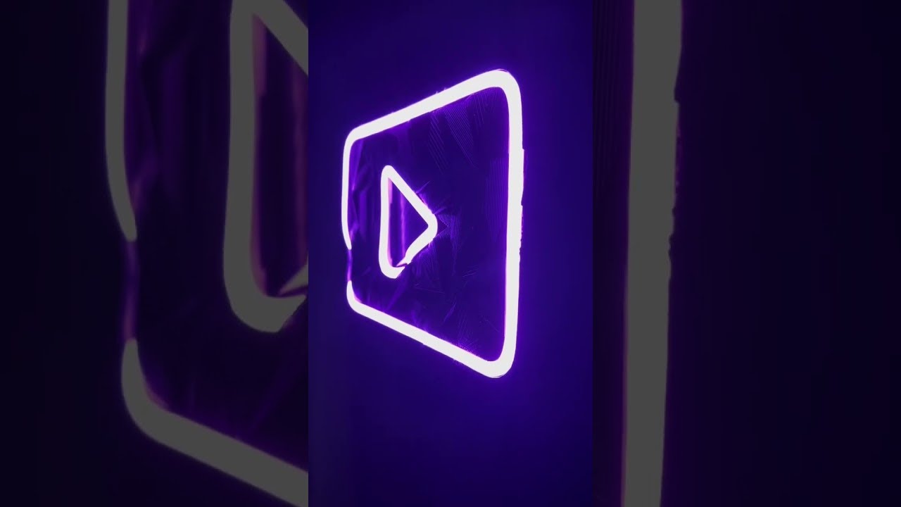 Neon Play Button  #neon #neonsign #diyneon