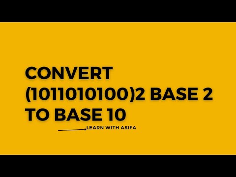Convert Binary to Decimal, Convert 1011010100 to Decimal