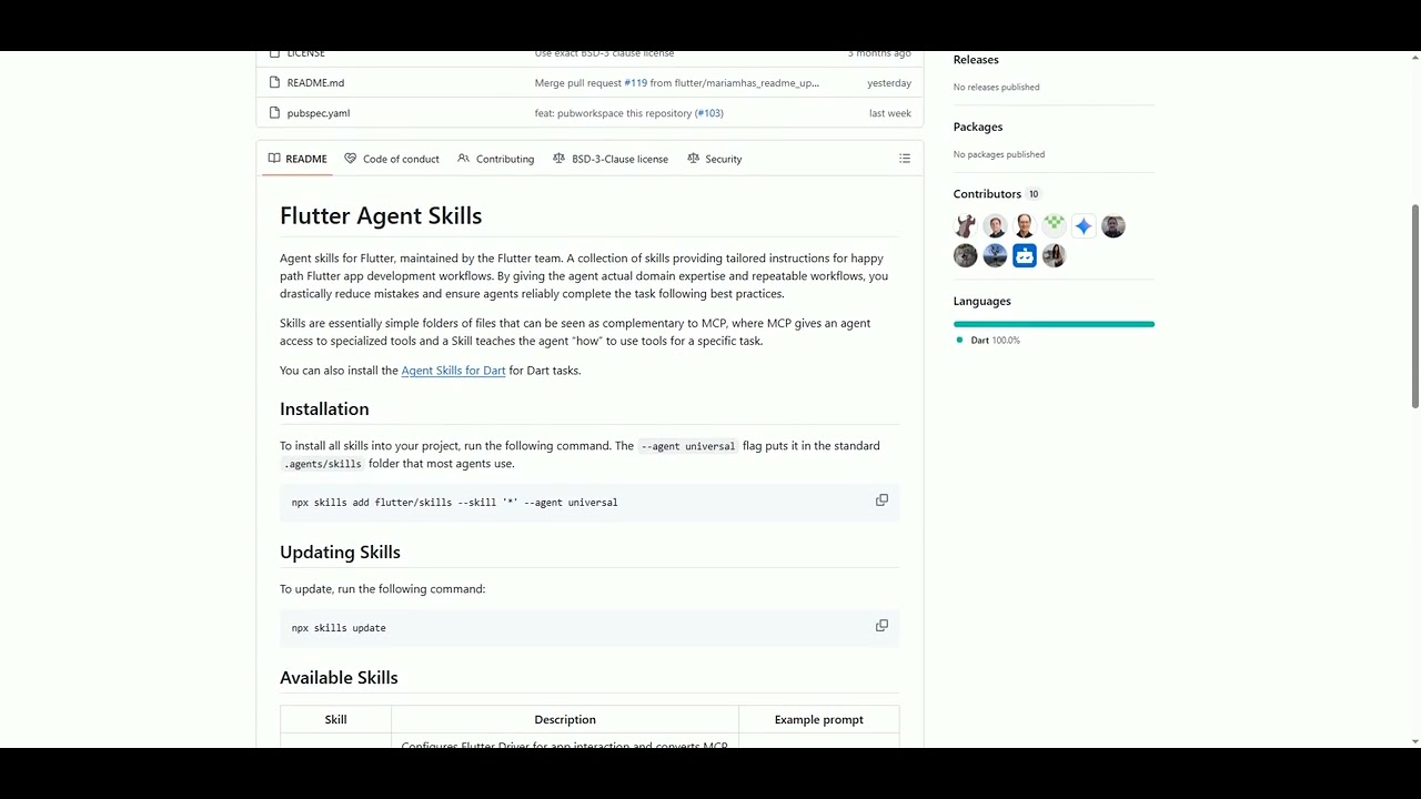 Master Flutter App Workflows with Flutter/Skills on GitHub
