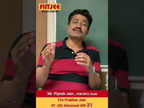 Father of Prakhar Jain(AIR-21,JEE ADV 2023), explaining the role of FIITJEE in his sucess #shorts