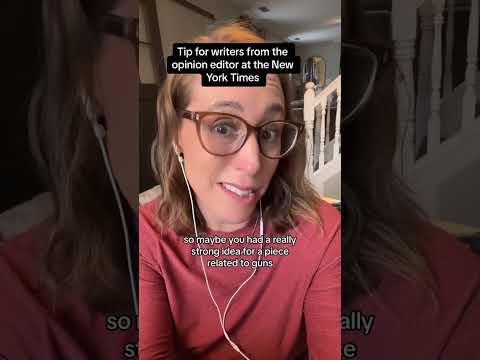 Hot Tip for Writers from New York Times Opinion Editor
