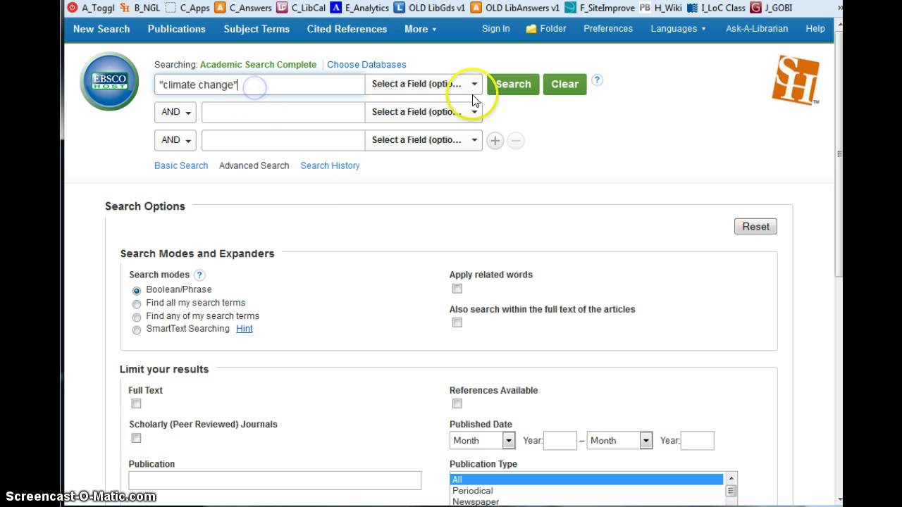 Limiting to Peer-Reviewed Journals in EBSCO Databases