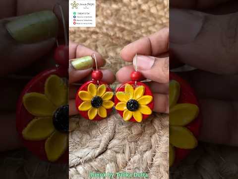 Clay Earrings making Tutorial #earrings #clayjewelry #makingvideos #shortsyoutube #jewelerymaking