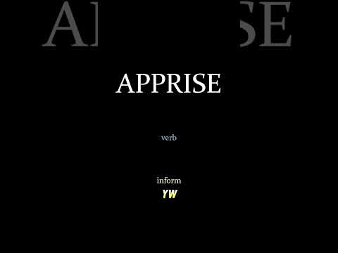Apprise #How to pronounce and meaning of the word #learnenglish #vocab #vocabulary #english learn