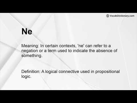 Ne Meaning