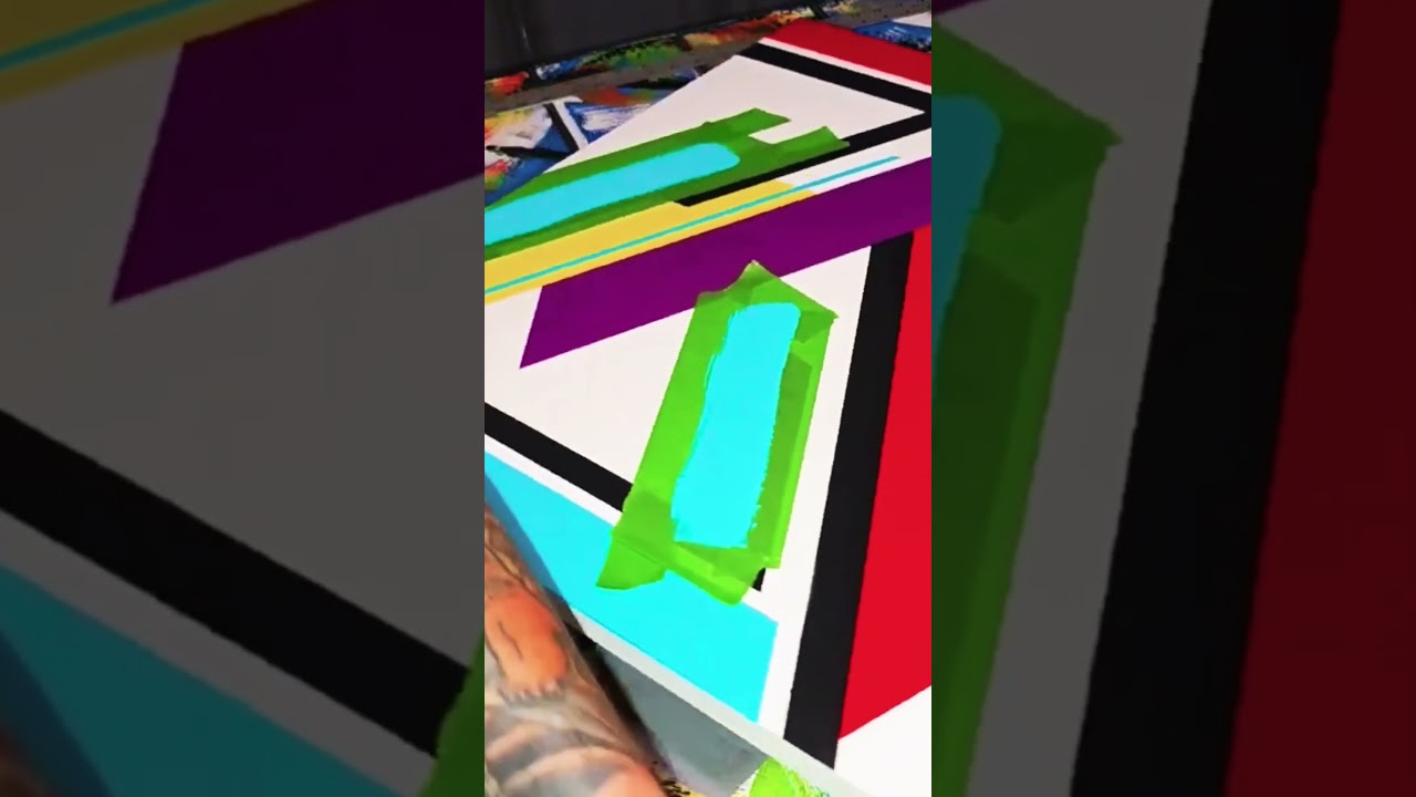 Geometric Shapes and Vibrant Colors / Abstract Painting Techniques