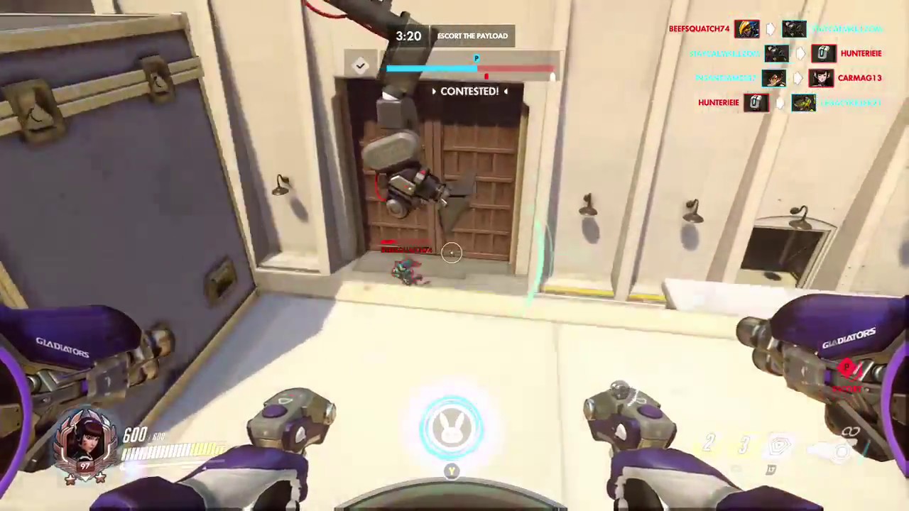 Dva watches Pharah kill herself