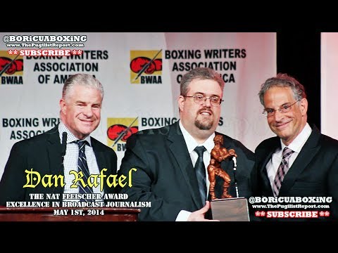 DAN RAFAEL Receiving "The Nat Fleischer Award - Excellence in Boxing Journalism"