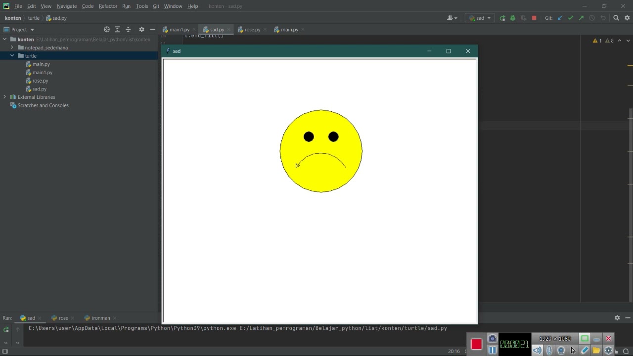 emoji Sad Turtle | Python