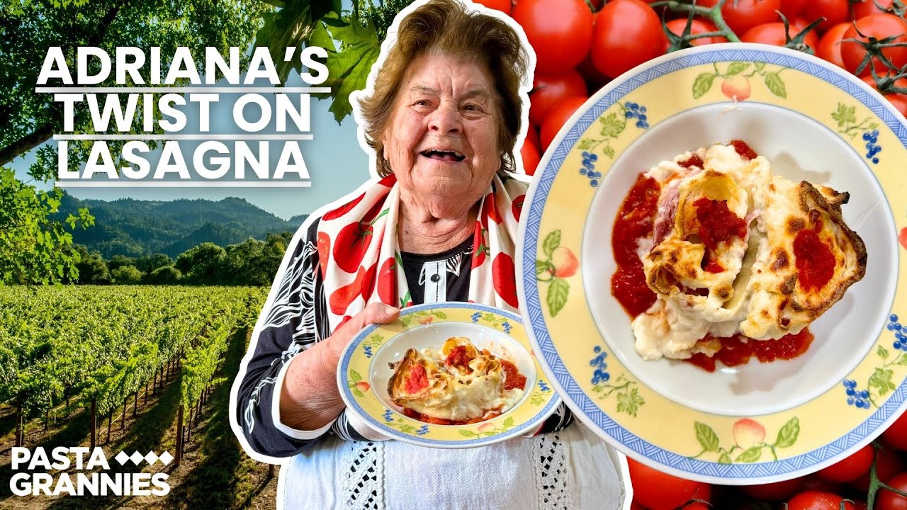 90yr old Adriana makes Lasagna Roll-Ups - a twist on regular lasagna! | Pasta Grannies