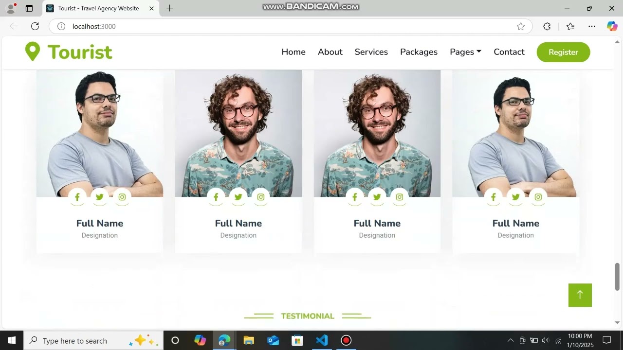 🌐 Tour & Travel Website Design 🌟 React TypeScript || With Source Code