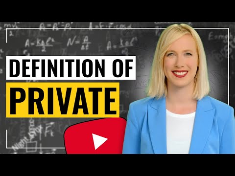 What does PRIVATE stand for?