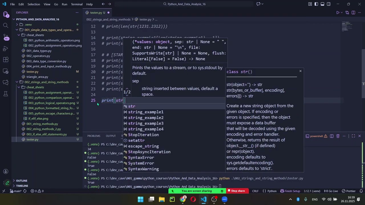 Python strings and string methods - part2