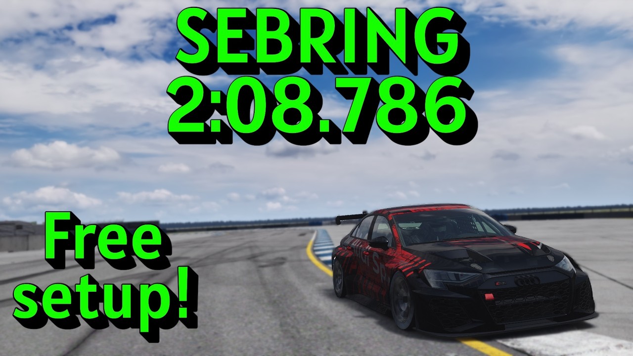 HOTLAP: AUDI RS3 TCR - Sebring - 2:08.786 (Assetto Corsa LFM) Free setup
