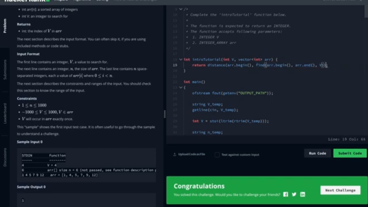 HackerRank: Intro to Tutorial Challenges