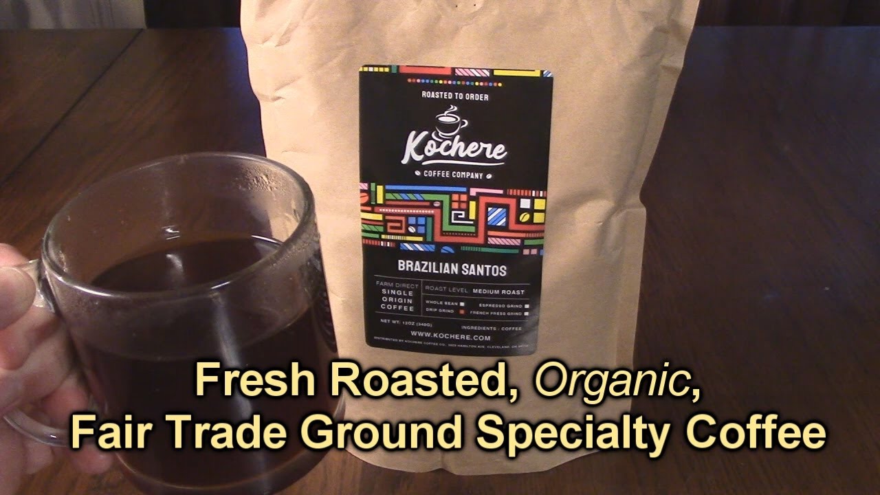 Kochere Brazilian Ground Coffee Medium Roast Organic, Farm Direct,  Brazilian Santos 12oz Bag REVIEW