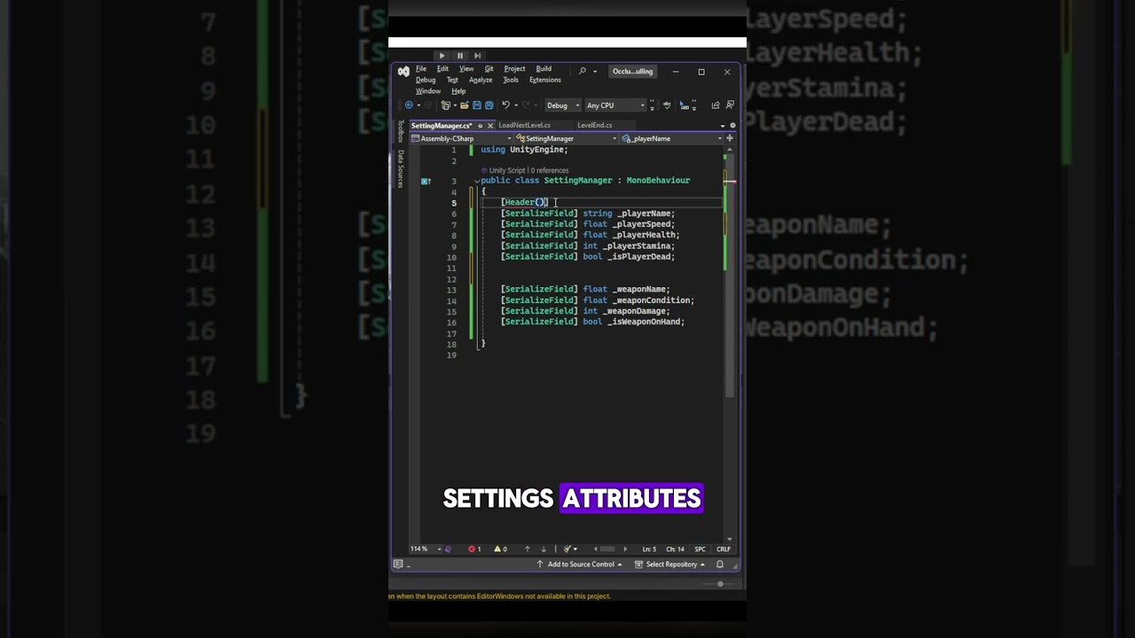 How to Use [Header] and [Space] Attributes in Unity