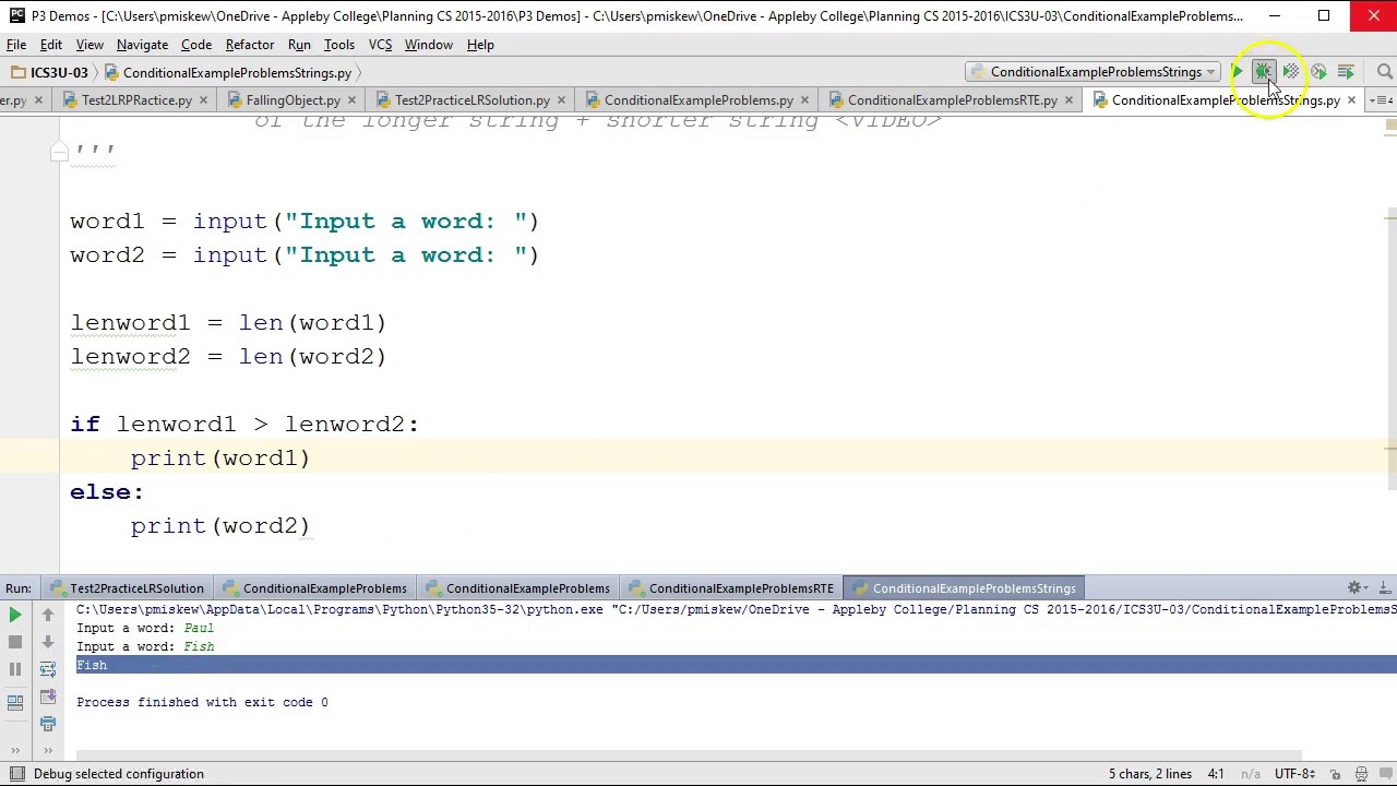 The Basics: Python 3 - Conditional Statements and Strings
