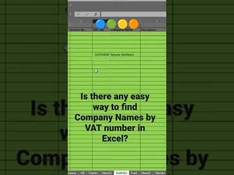 Nepali Company Names by VAT number in Excel