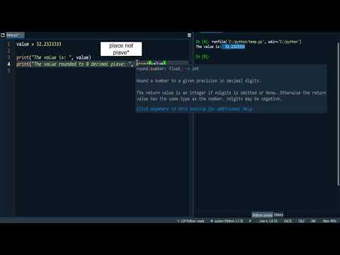 Python 14: Round a number to 0, 1 or 2 decimal places using the round() function.