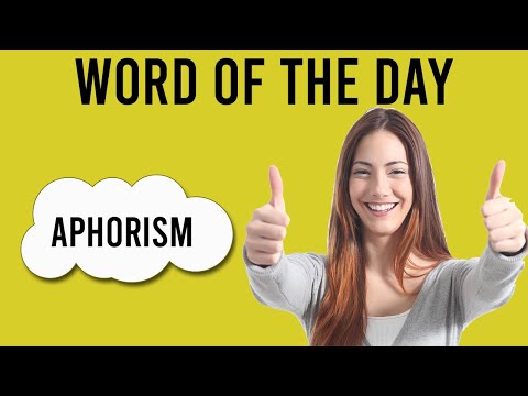 GRE Vocab WORD of The DAY: Aphorism | GRE VOCABULARY
