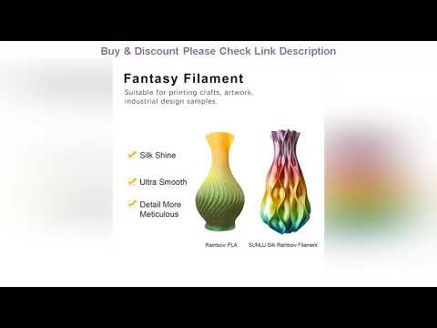 Slide SUNLU 1.75mm PLA SILK Rainbow color 3D printer Filament tangle free 100% no bubble with Vacuu