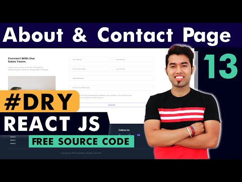 Learn Complete About Contact Us Page in Just 30Sec React Firebase JS Website Tutorial In Hindi ...
