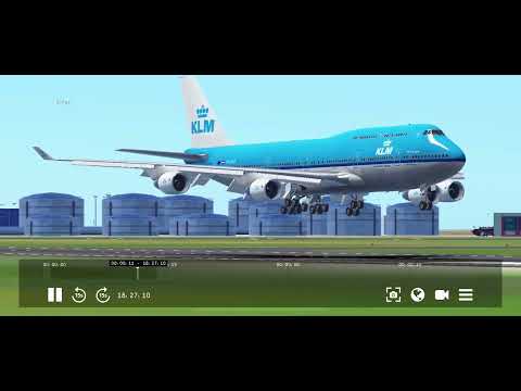 KLM 747 LANDING AT EHAM RUNWAY 04