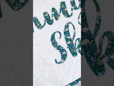 A quick peek into the process of making personalized name baby quilts🥰