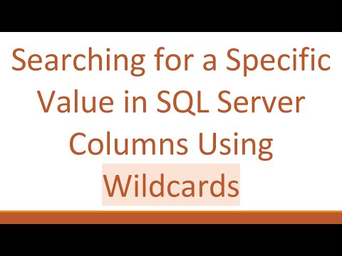 Searching for a Specific Value in SQL Server Columns Using Wildcards