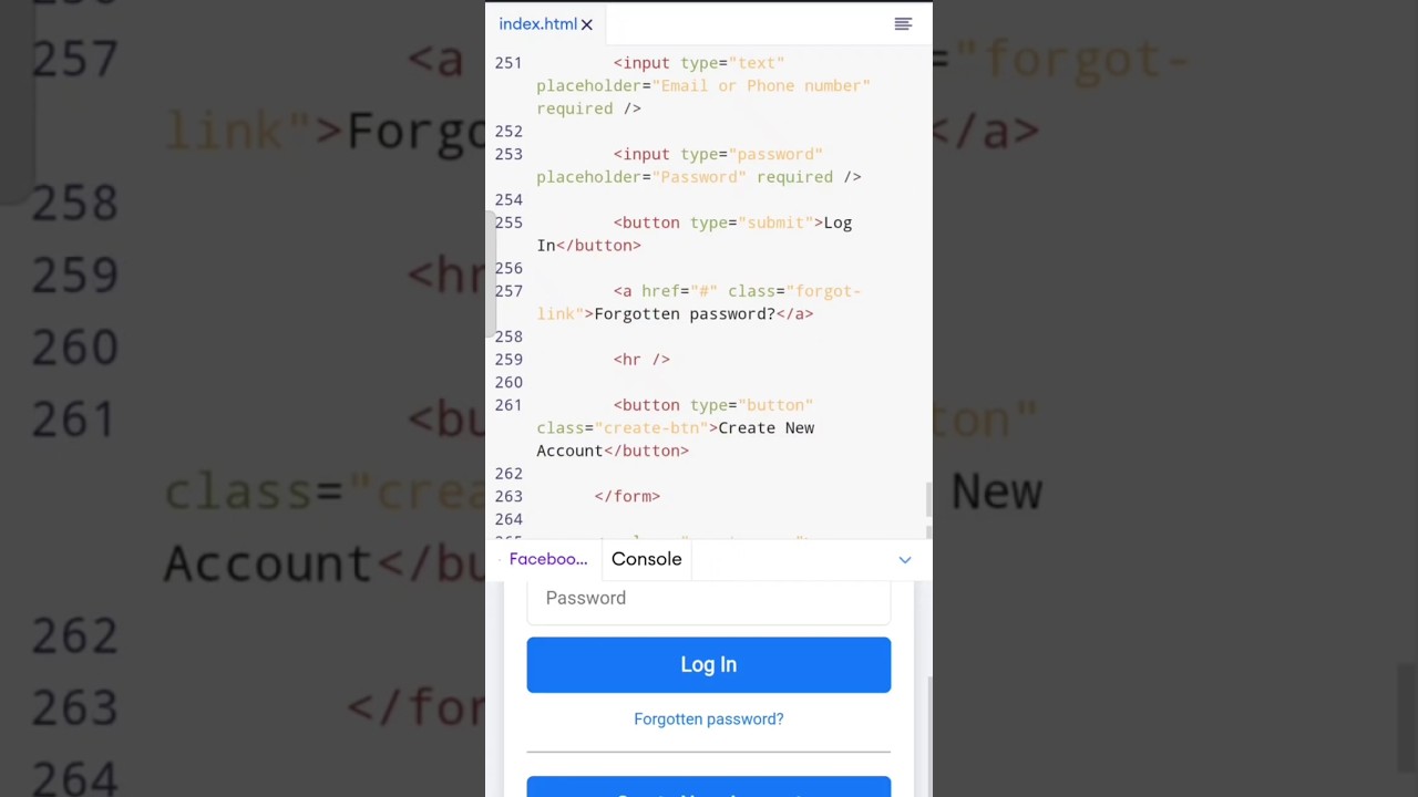 Facebook Home Page Clone Using HTML and CSS | Full Code Tutorial