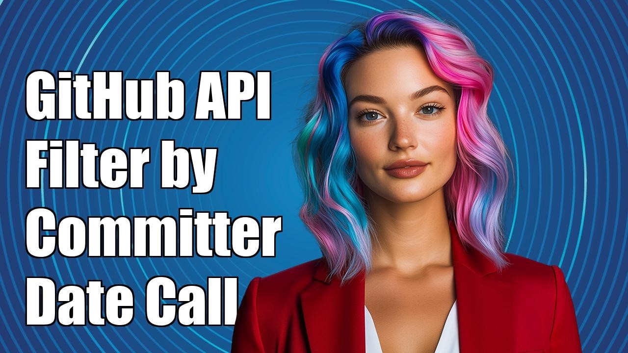 Github API call: filter by committer-date