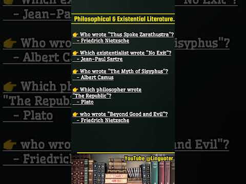 Philosophical and Existential Literature - 5 Must Know Questions #shorts #existentialism #philosophy
