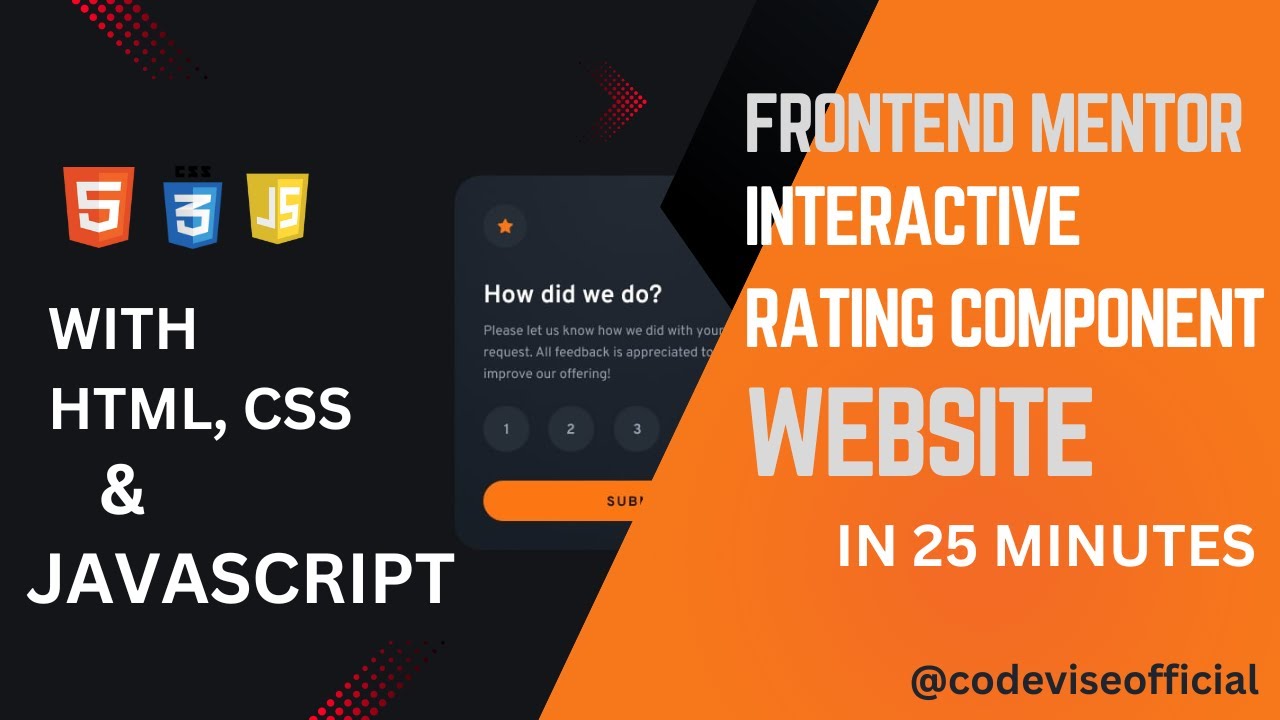 Frontend Mentor Interactive Rating Component Tutorial | Step-by-Step Guide