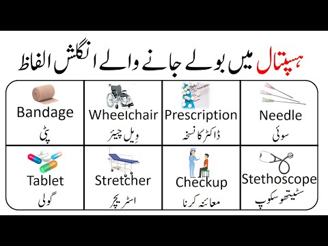 Hospital and Medical Vocabulary Words in English and Urdu | @Vocabineer