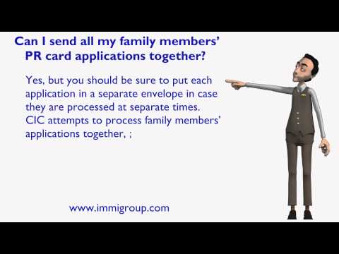Can I send all my family members' PR card applications together?