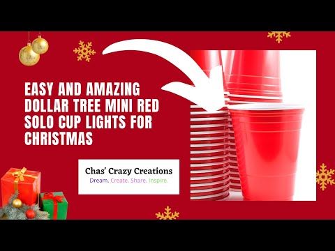 Easy and Amazing Dollar Tree Mini Red Solo Cup Lights for Christmas