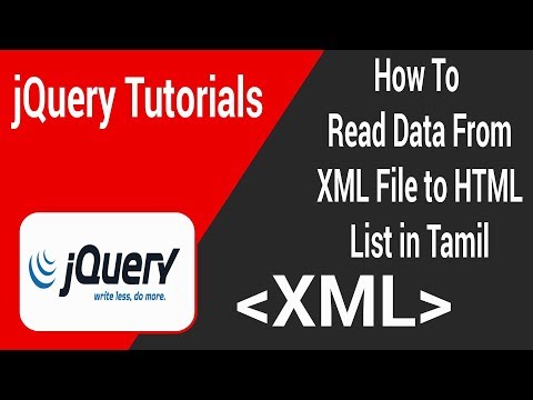 Learn How To Read Data From XML File to HTML List in Tamil - Mind Luster