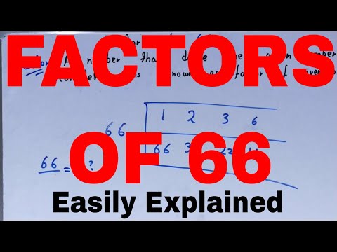 Factor of 66|How to find factor of 66|Find all the factors of 66|How do you find factors of 66