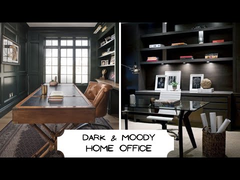 Dark & Moody Home Office Home Decor - Relaxing Video | And Then There Was Style