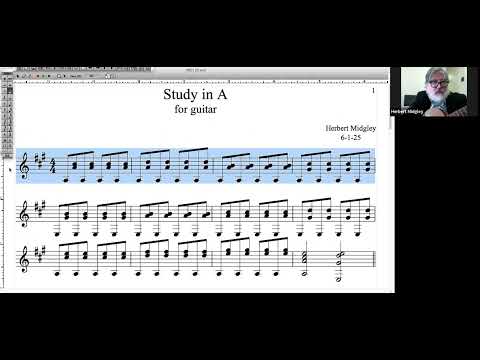 Classical Guitar Study Lesson In A Major