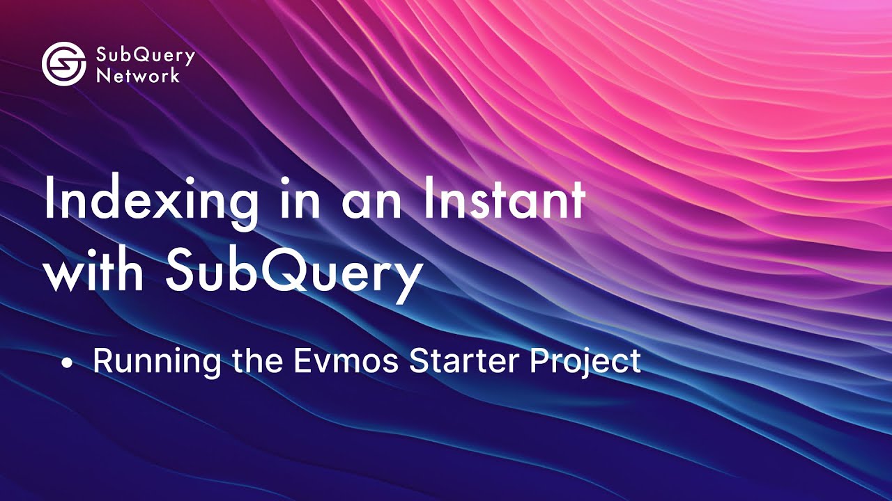 Running the Evmos Starter Project using SubQuery ⚡