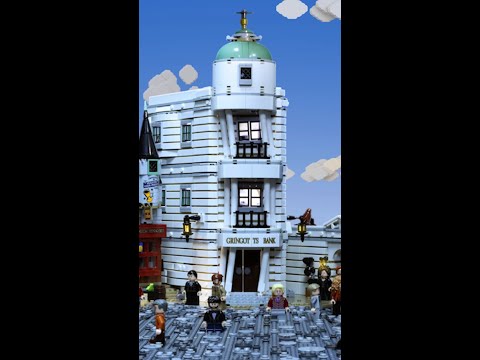 Dragons and minecart mayhem at Gringotts! #HarryPotter #LEGO