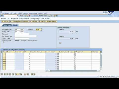 SAP tutorial : How to post a document in SAP Financial Accounting ...