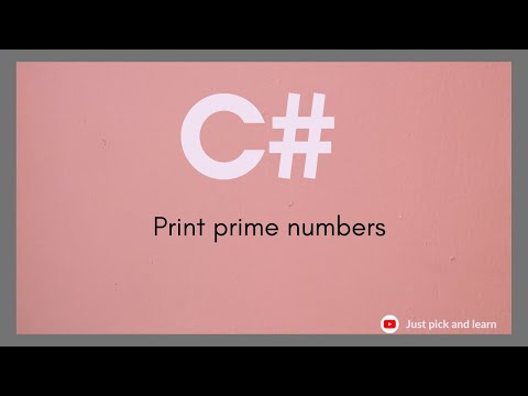 Print the prime numbers | C# Programs | C# console application | C# interview Questions and Answers