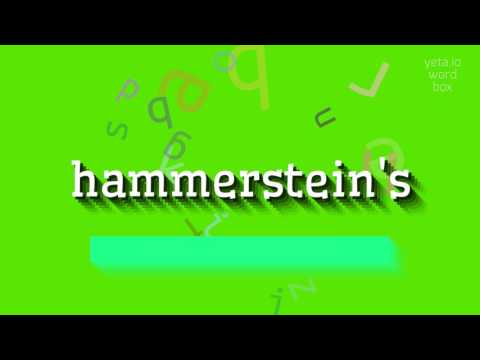 How to say "hammerstein's"! (High Quality Voices)